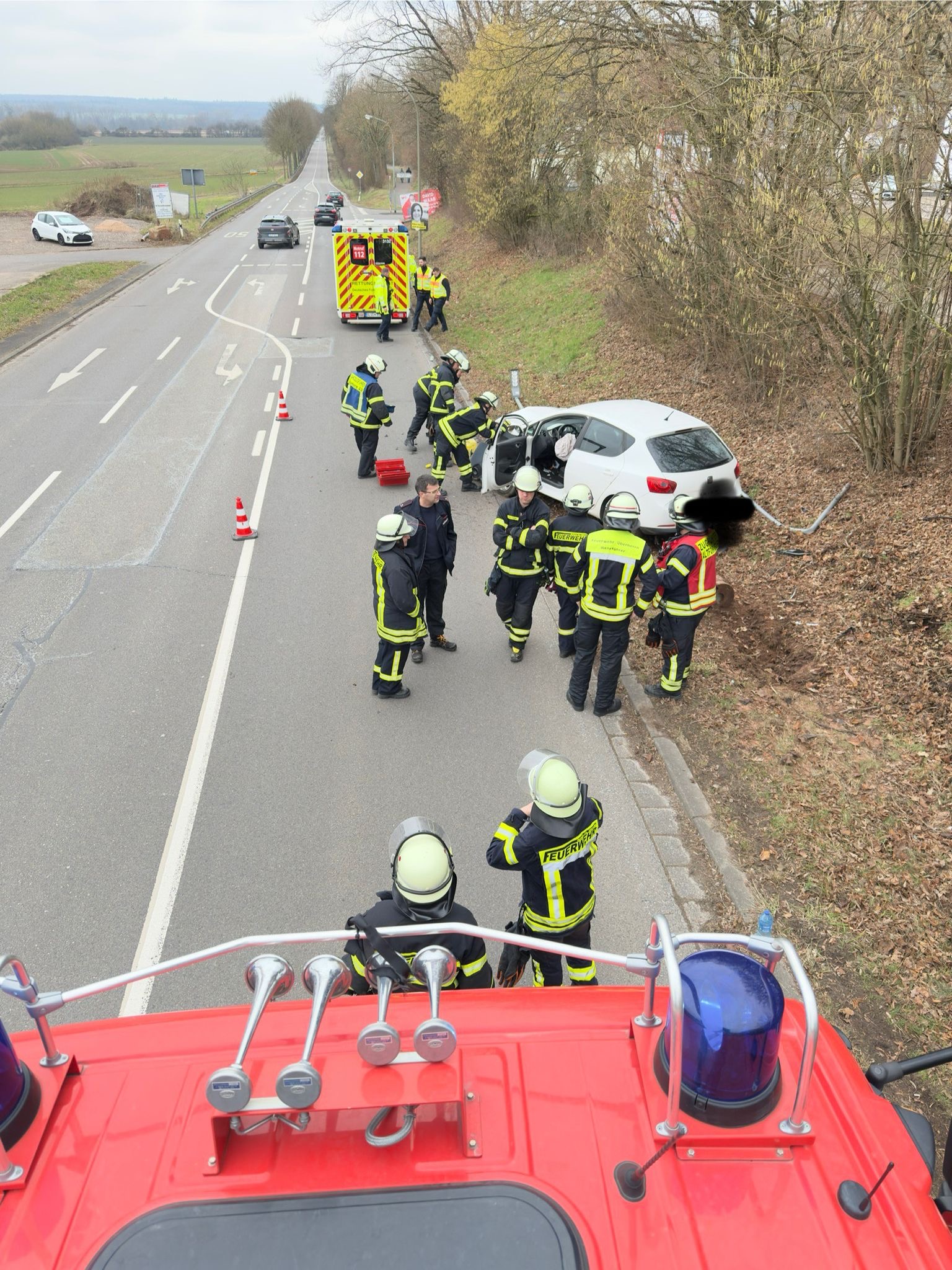 Verkehrsunfall – Auslaufende Betriebsstoffe – Freiwillige Feuerwehr Überherrn